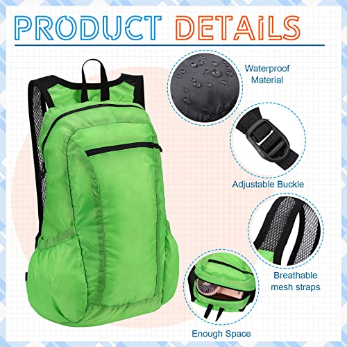 Dunzy 6 Pcs Lightweight Backpack Waterproof Hiking Travel Backpack Foldable Outdoor Camping Daypack for Men Women 6 Colors