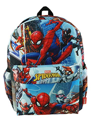 Spider-Man Deluxe Oversize Print Large 16" Backpack with Laptop Compartment - A17704