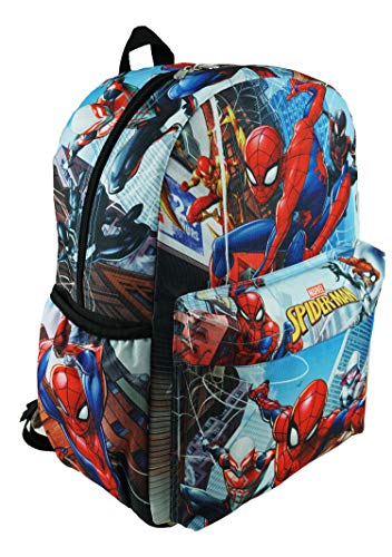 Spider-Man Deluxe Oversize Print Large 16" Backpack with Laptop Compartment - A17704