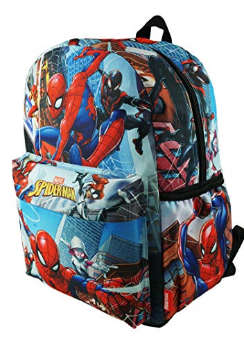 Spider-Man Deluxe Oversize Print Large 16" Backpack with Laptop Compartment - A17704