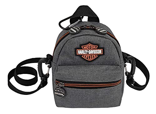 Harley-Davidson Bar & Shield Logo Mini-Me Small Backpack, Heather Gray