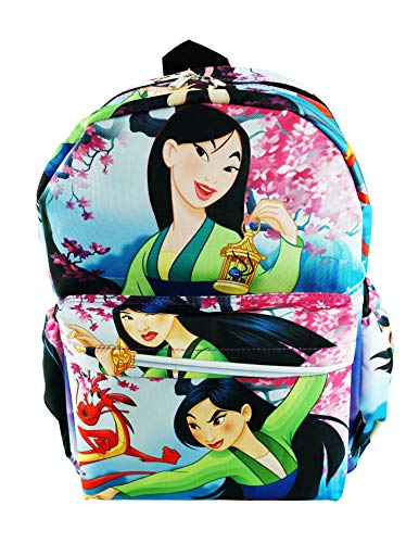 Disney Princess Mulan Deluxe Oversize Print Large 16" Backpack with Laptop Compartment - A19733