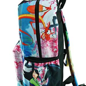 Disney Princess Mulan Deluxe Oversize Print Large 16" Backpack with Laptop Compartment - A19733