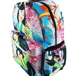 Disney Princess Mulan Deluxe Oversize Print Large 16" Backpack with Laptop Compartment - A19733