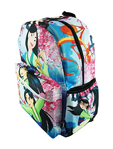 Disney Princess Mulan Deluxe Oversize Print Large 16" Backpack with Laptop Compartment - A19733