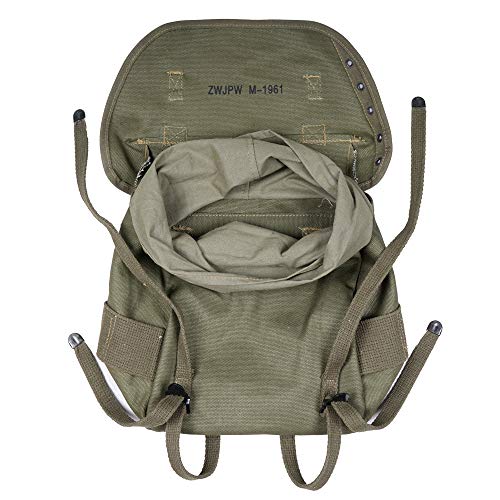 YBRR M1961 M1956 Butt Pack Bag Pouch US Vietnam Era Canvas Combat Field Gear with Straps Green