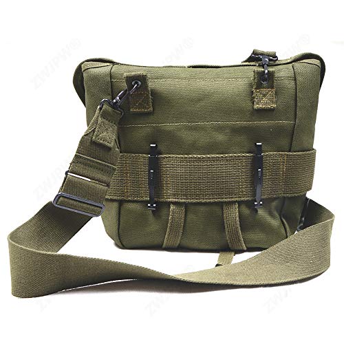 YBRR M1961 M1956 Butt Pack Bag Pouch US Vietnam Era Canvas Combat Field Gear with Straps Green