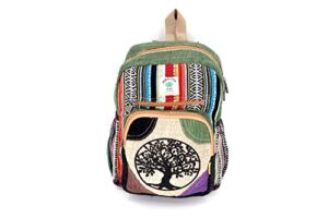 unique design100% himalaya hemp backpack small backpack hippie backpack festival backpack hiking and tablet backpack fair trade handmade with love.