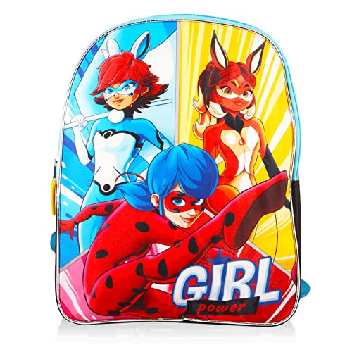 Miraculous The Ladybug Backpack Set ~ 3 Pc School Supplies Bundle With 15 in Ladybug School Bag for Girls, Kids, Super Hero Girls Fun Pack and More