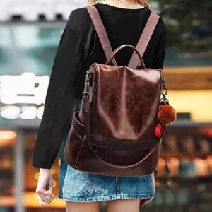 2023 Backpacks for Teen Girls Leather Backpack Purse for Women Lightweight School Bag Travel Laptop Backpack for Student