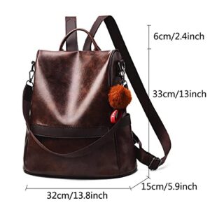 2023 Backpacks for Teen Girls Leather Backpack Purse for Women Lightweight School Bag Travel Laptop Backpack for Student