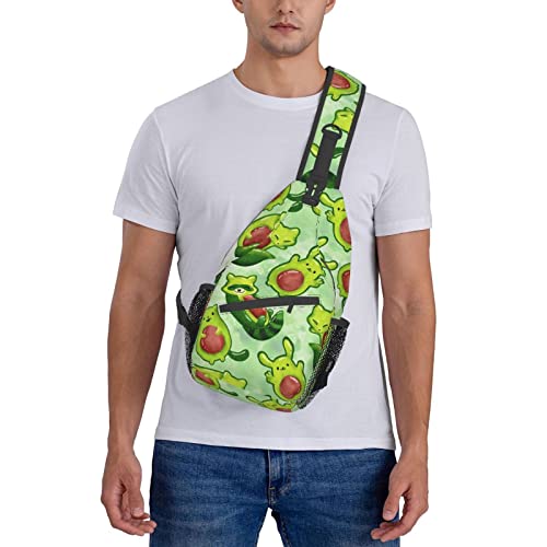 QZLAN Avocado Sling Bag Crossbody Chest Backpack Shoulder Daypack Gym Travel