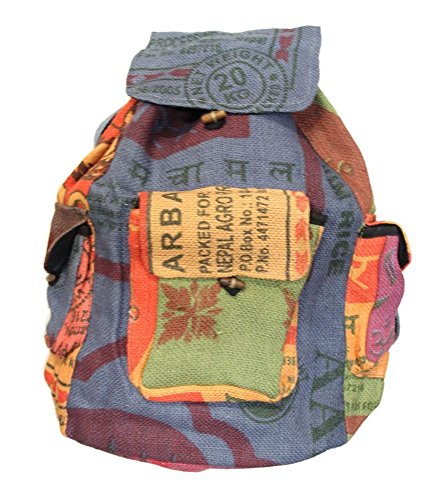 Maha Bodhi All Natural Handmade Large Multi Pocket Hemp Backpack