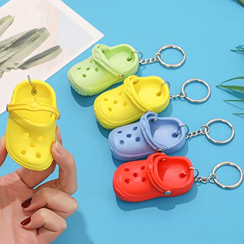 1PC Cute Shoe Shape Keychain Shoe Charms Keychain Pendant Shoe Decor DIY Crafting (C)