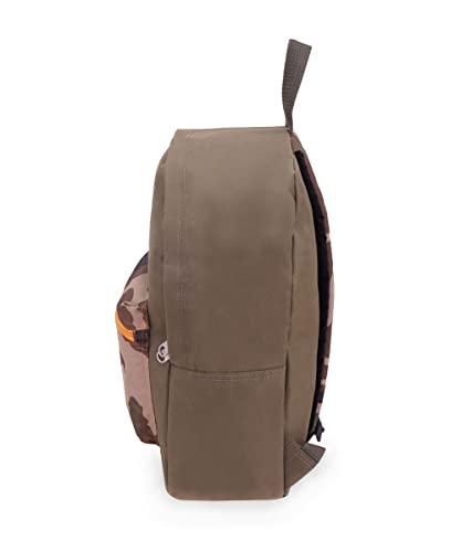 Everest Basic Color Block Backpack, Olive/Camo, One Size