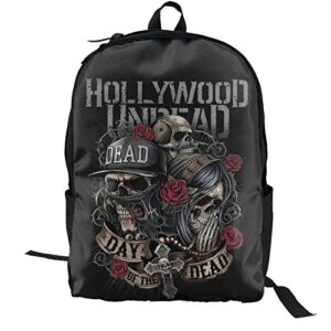 hollywood rock band undead backpack computer bag student 3d print shoulders daypack casual unisex lightweight backpack for boy&girl&men&women with bottle side pockets