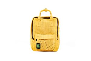 dime bags hot box extra | hemp daypack backpack | iconic silhouette and tons of space (yellow)