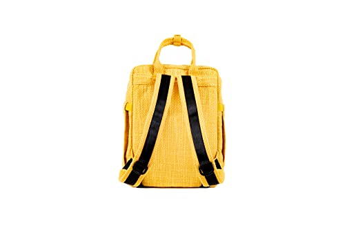 DIME BAGS Hot Box Extra | Hemp Daypack Backpack | Iconic Silhouette and Tons of Space (Yellow)