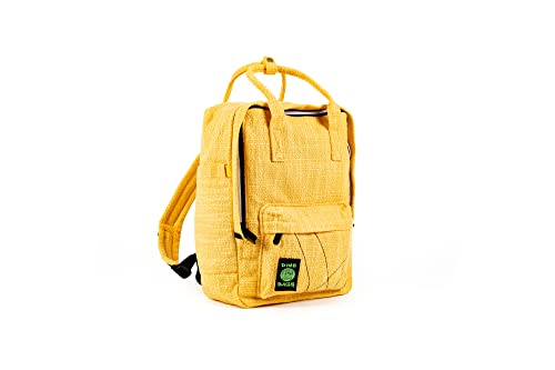 DIME BAGS Hot Box Extra | Hemp Daypack Backpack | Iconic Silhouette and Tons of Space (Yellow)