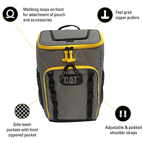 Caterpillar Can Backpack, Grey/Black, One Size