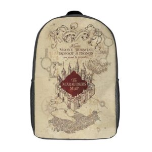 map simple backpack lightweight cartoon printed bags travel computer backpacks