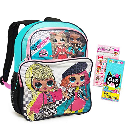 LOL Surprise Backpack for Girls Set - 16" LOL Surprise Backpack, Stickers, More | LOL Surprise Backpack for Girls 4-6