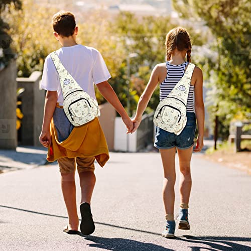 HUA ANGEL Floral Sling Bag - Small Crossbody Backpack Shoulder Bag for Men Women Hiking Travel Cycling Chest Bag Daypack