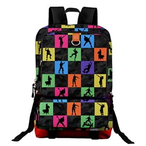 tvmpkix travel laptop backpack, laptop book computer bag large capacity lightweight school backpack waterproof carry on essentials for kids men women work college b-red