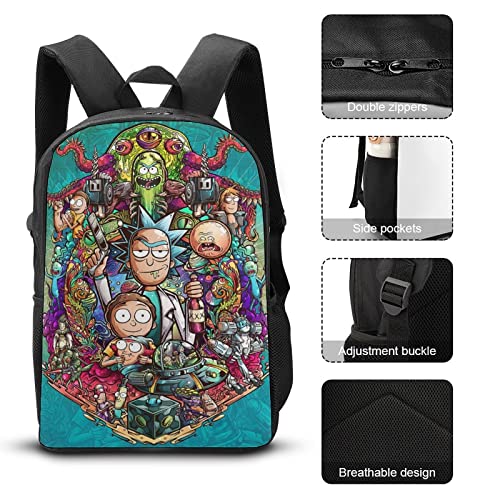 KUZTEIX Cool Cartoon Backpack, Unisex Laptop Bag Durable Travel Bag Large Backpack 17 Inches Backpack