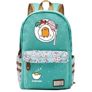 duuloon students casual classic basic lightweight backpack gudetama canvas travel backpack school bookbag