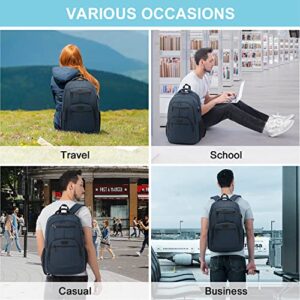 LOVEVOOK Laptop Backpack Work Travel Backpack for Women Men 17 Inch Anti Theft Computer Bag Waterproof College Bookbag Business Backpack Purse with USB Charging Port and Lock School Students Backpack