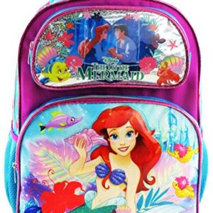 Disney Ariel Little Mermaid Deluxe Full Size 16 Inch Backpack 'Under the Sea'