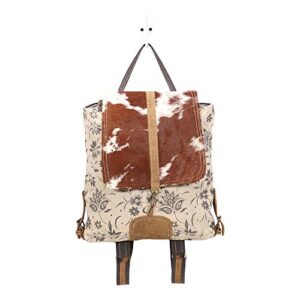 Myra Bag Stalk Upcycled Canvas & Cowhide Backpack S-1439