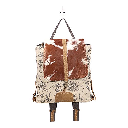 Myra Bag Stalk Upcycled Canvas & Cowhide Backpack S-1439