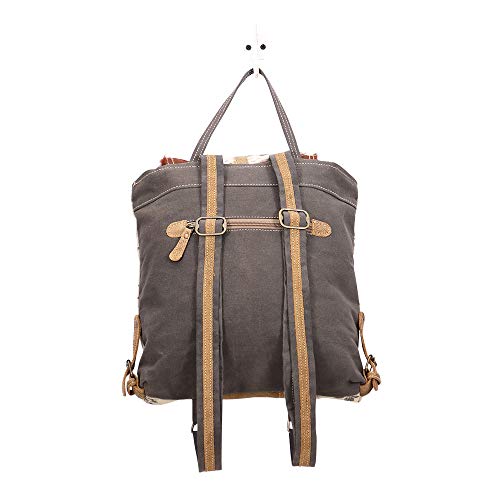 Myra Bag Stalk Upcycled Canvas & Cowhide Backpack S-1439