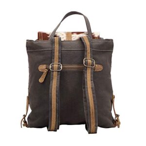 Myra Bag Stalk Upcycled Canvas & Cowhide Backpack S-1439