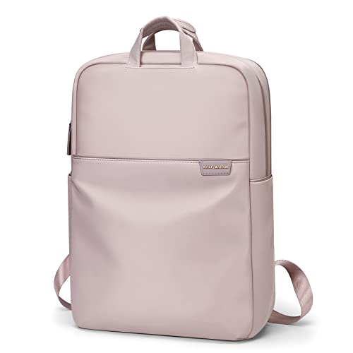 GOLF SUPAGS Travel Laptop Backpack for Women Anti Theft Slim Durable College Bookbag Business Computer Bag Fit 15.6 Inch Notebook (Pinkish Grey, 15.6 Inch)