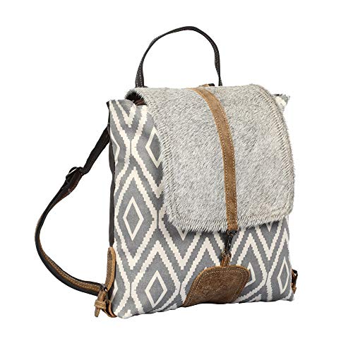 Myra Bag Artist's Impression Upcycled Canvas & Leather Backpack S-1333