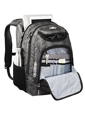 OGIO 411069-BLACK Business Excelsior 17" Laptop Backpack/Rucksack, Black/Silver