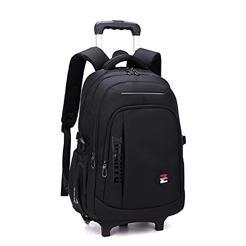 Elementary Trolley Backpack Senior High School Rolling Carry-on Luggage BookBag with Wheels for Teens