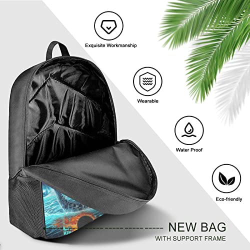 CHENGDE Cool Monster Backpack 3D Printing Dinosaur 17 Inch High Capacity Multifunction Casual Backpacks