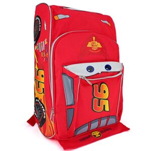 trendy apparel shop kid’s boys 95 radiator springs car shaped 16″ backpack – red