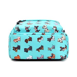 Abshoo Cute Lightweight Dog Backpack for Girls and Boys Kids School Backpacks (Dog Teal)