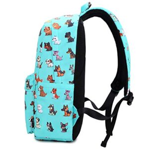 Abshoo Cute Lightweight Dog Backpack for Girls and Boys Kids School Backpacks (Dog Teal)