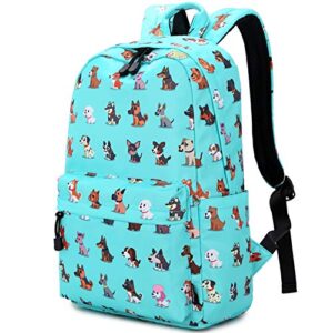 Abshoo Cute Lightweight Dog Backpack for Girls and Boys Kids School Backpacks (Dog Teal)