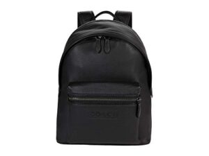 coach charter backpack in refined pebbled leather ji/black one size