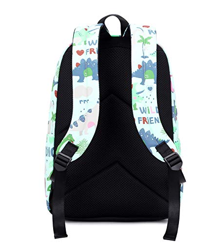 Acmebon Fashion Roomy Cute Backpacks for Teen Girl Children Lightweight School Bookbag Dinosaur