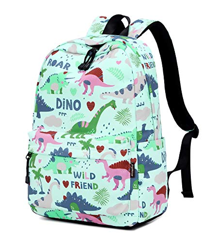 Acmebon Fashion Roomy Cute Backpacks for Teen Girl Children Lightweight School Bookbag Dinosaur