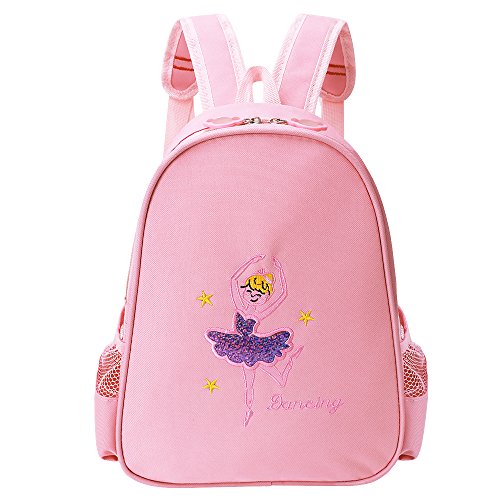 BAOHULU Toddler Backpack Ballet Dance Bag 9 Colors for Girls 2-8Y CL003_Pink