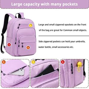 Lanola Laptop Backpack,Cool Student Backpack, Travel Business Backpack-Purple